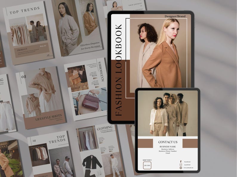 Fashion Lookbook Template: Editable Canva Catalog (US Letter) - Etsy