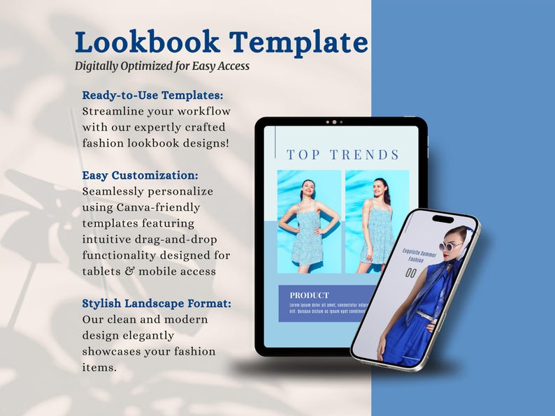 Editable Fashion Lookbook Template: Canva Brand Magazine Digital ...