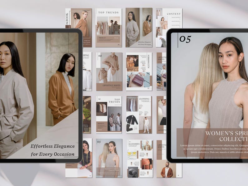Fashion Lookbook Template: Editable Canva Catalog (US Letter) - Etsy