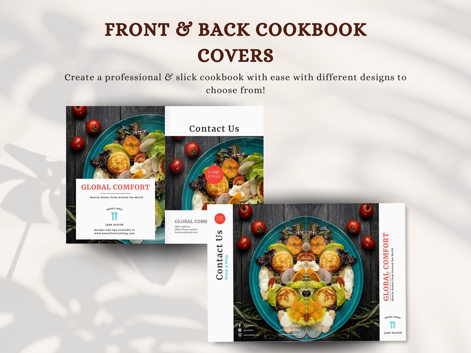 Cook Book Template Editable Printable Cookbook Template Canva Workbook ...