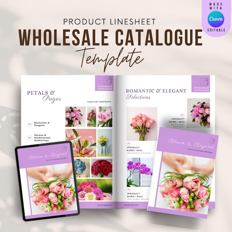 Flower Catalogue Template - Etsy