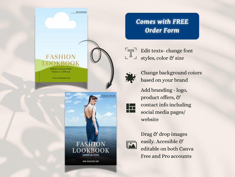 Editable Fashion Lookbook Template: Canva Brand Magazine Digital ...