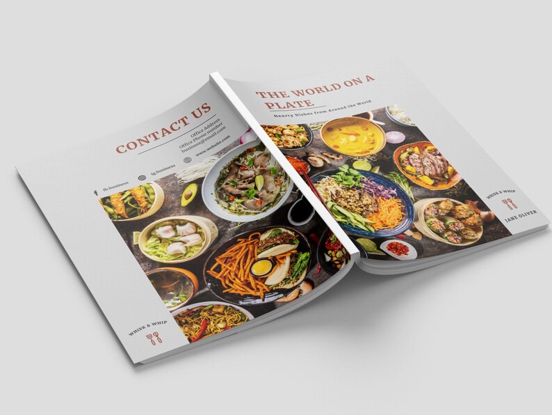 Cookbook Template Editable Printable Recipe Cookbook Template Canva ...