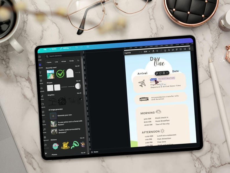 Travel Guide Template Editable Travel Itinerary Template Digital Travel ...