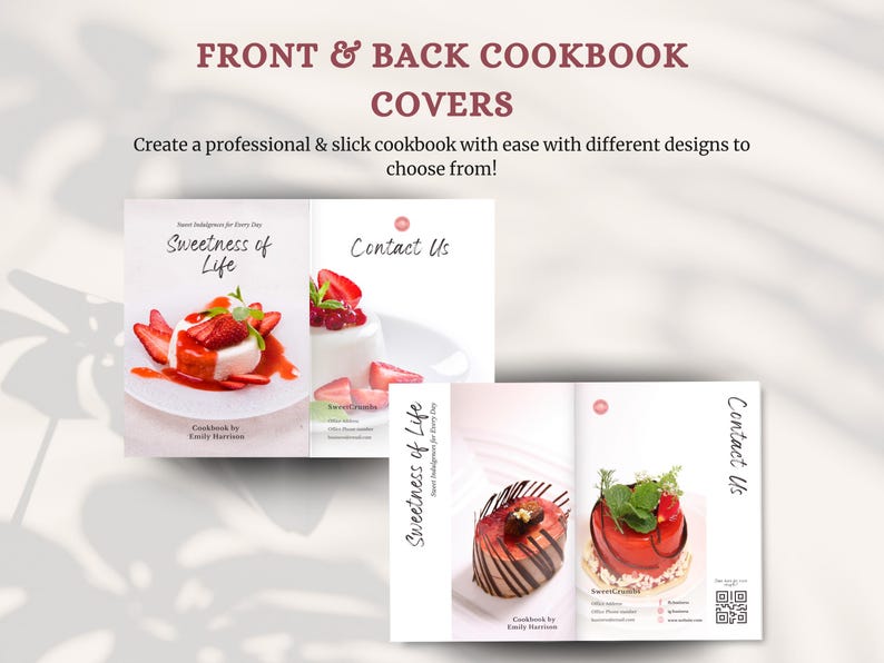 Customizable Recipe Book Template: Canva Cookbook Organizer Digital ...