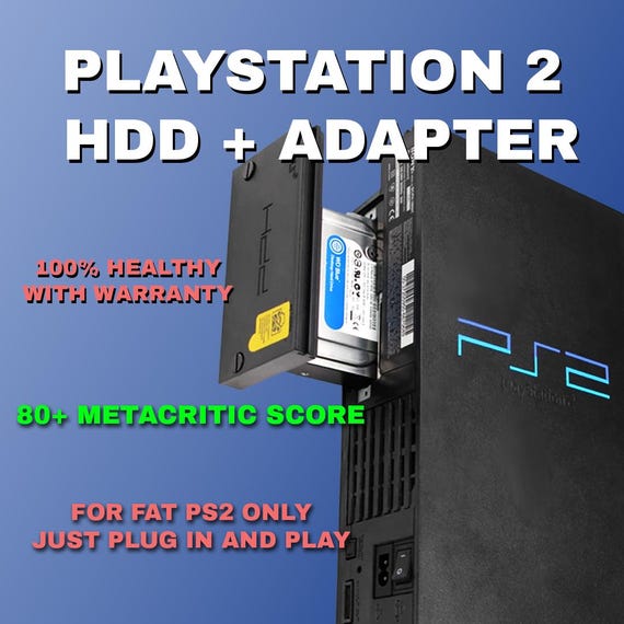 Sony Playstation 2 Hard Drive Gamestar Adapter Plug Play OPL FMCB Etsy