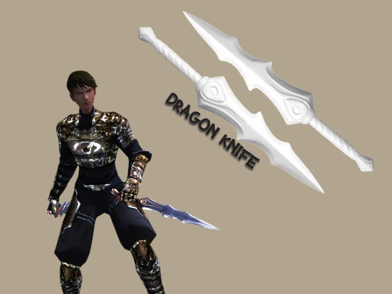 Metin2 Full Dragon Knife Dagger • 3D Printed Cosplay Weapon • Metin II ...