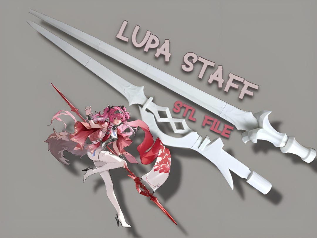 Wuthering Waves Lupa Spear STL • 3D Printable Cosplay Weapon • Genshin ...