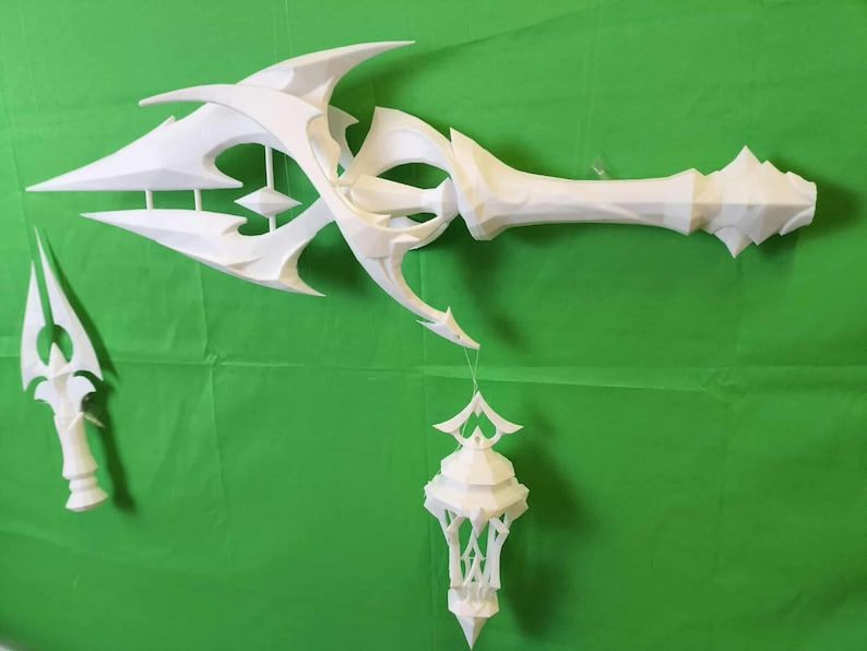 Genshin Impact Bloodsoaked Ruins Polearm STL • 3D Printable Flins ...
