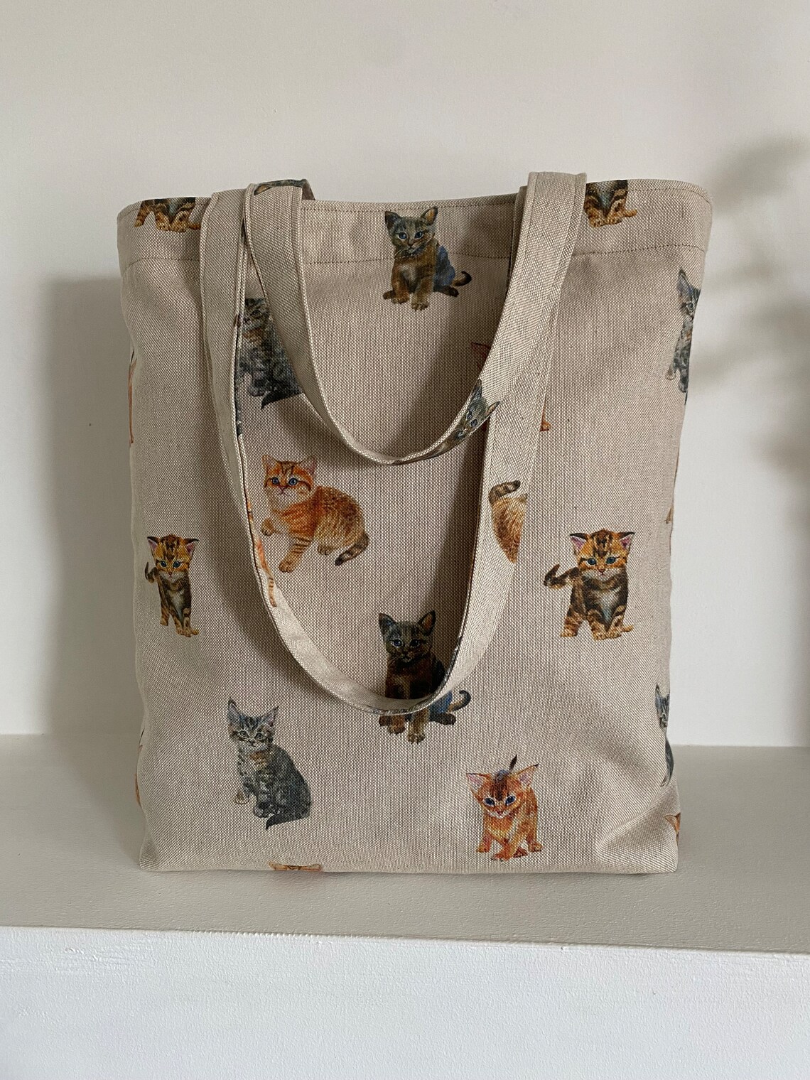 Large Tote Bag, Shoulder Bag, Shopping Bag, Vintage Bag, Fabric Book ...