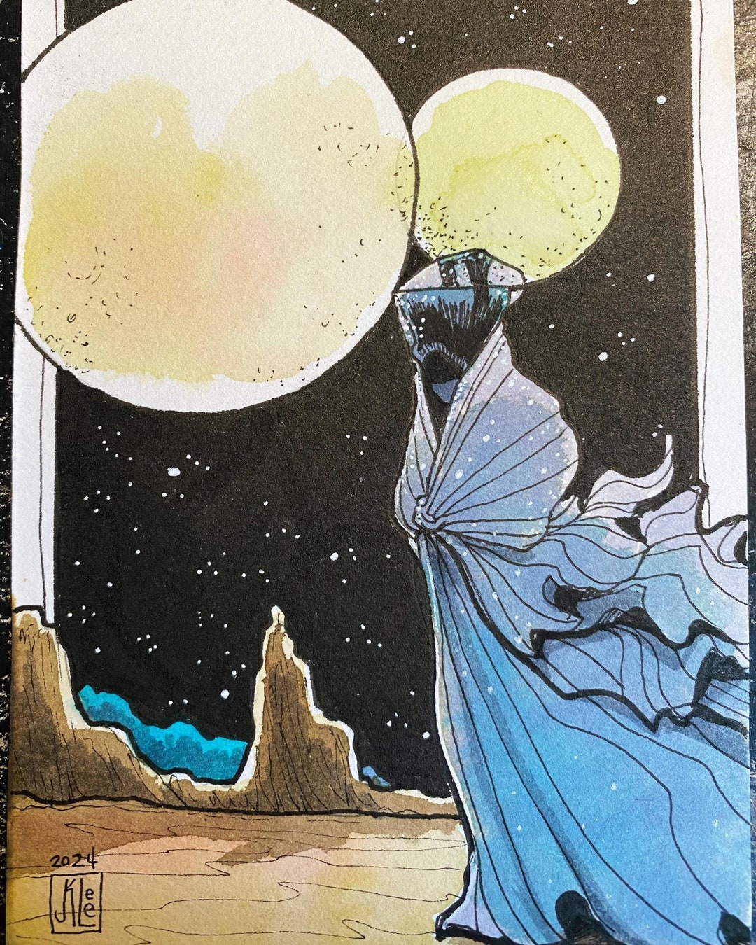 Bene Gesserit-watercolor Original Painting - Etsy