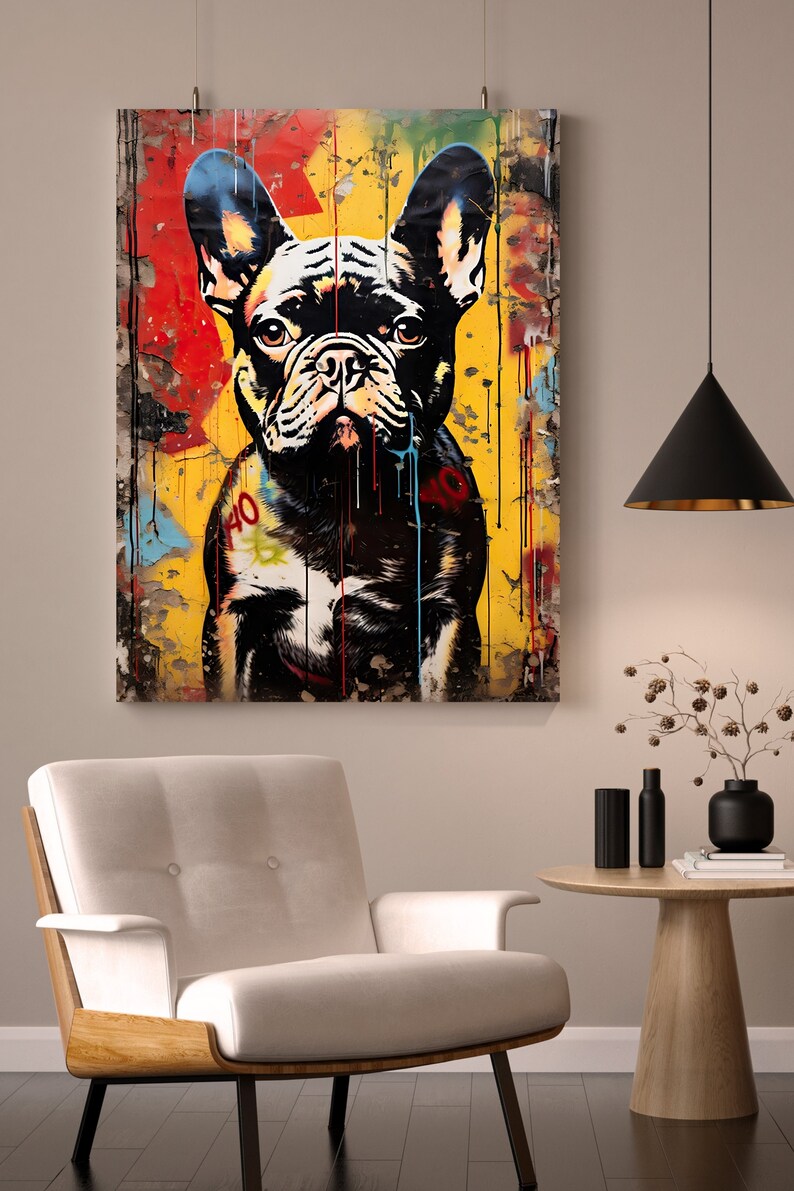 French Bulldog Banksy Style Digital Download Printable Graffiti Wall ...