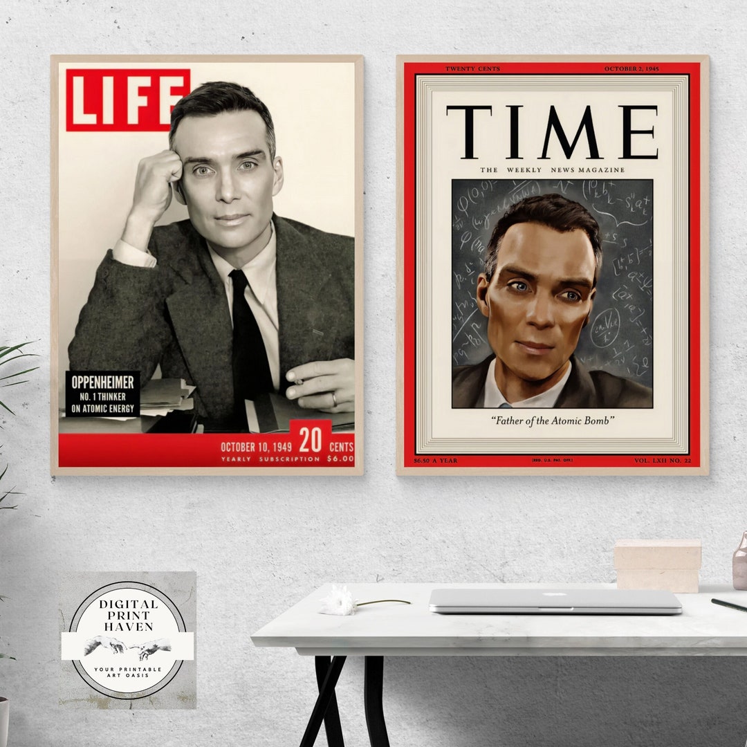 Oppenheimer Movie Posters Digital Download Printable Wall Art Set of 2 ...