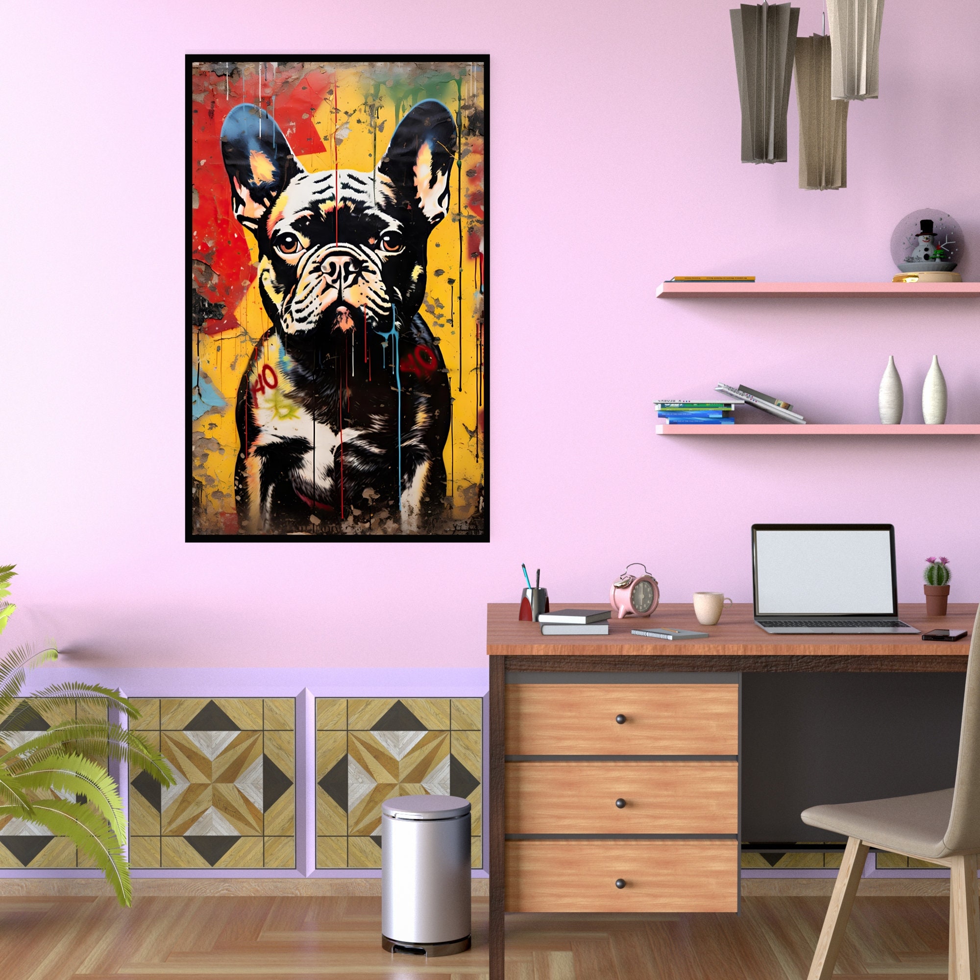 French Bulldog Banksy Style Digital Download Printable Graffiti Wall ...