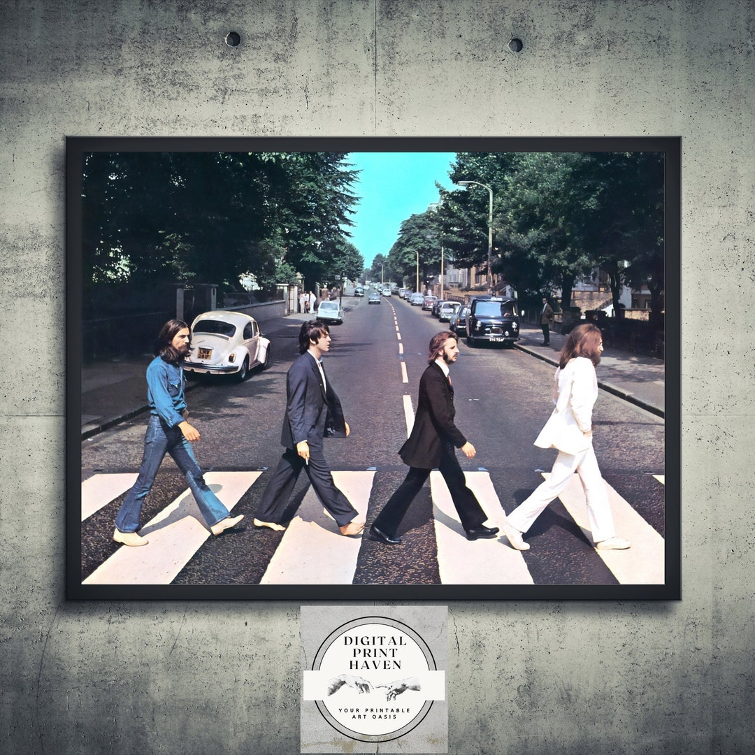 The Beatles Poster Digital Download Printable Wall Art Abbey Road Print ...