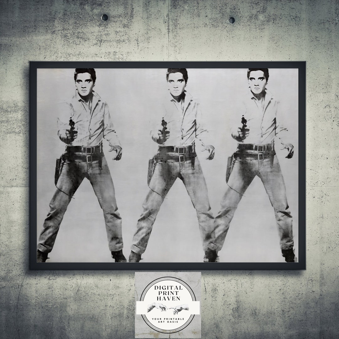 Triple Elvis Andy Warhol Digital Download Printable Wall Art 1960s ...