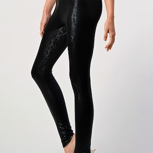 Snake Print High Waist Leggings - Etsy
