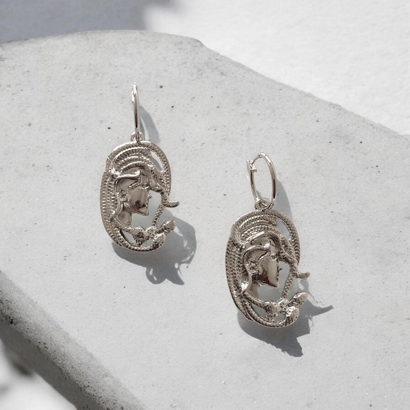 Gothic Medusa Hoop Earrings - Medusa Earrings - Gifts for Her - Etsy