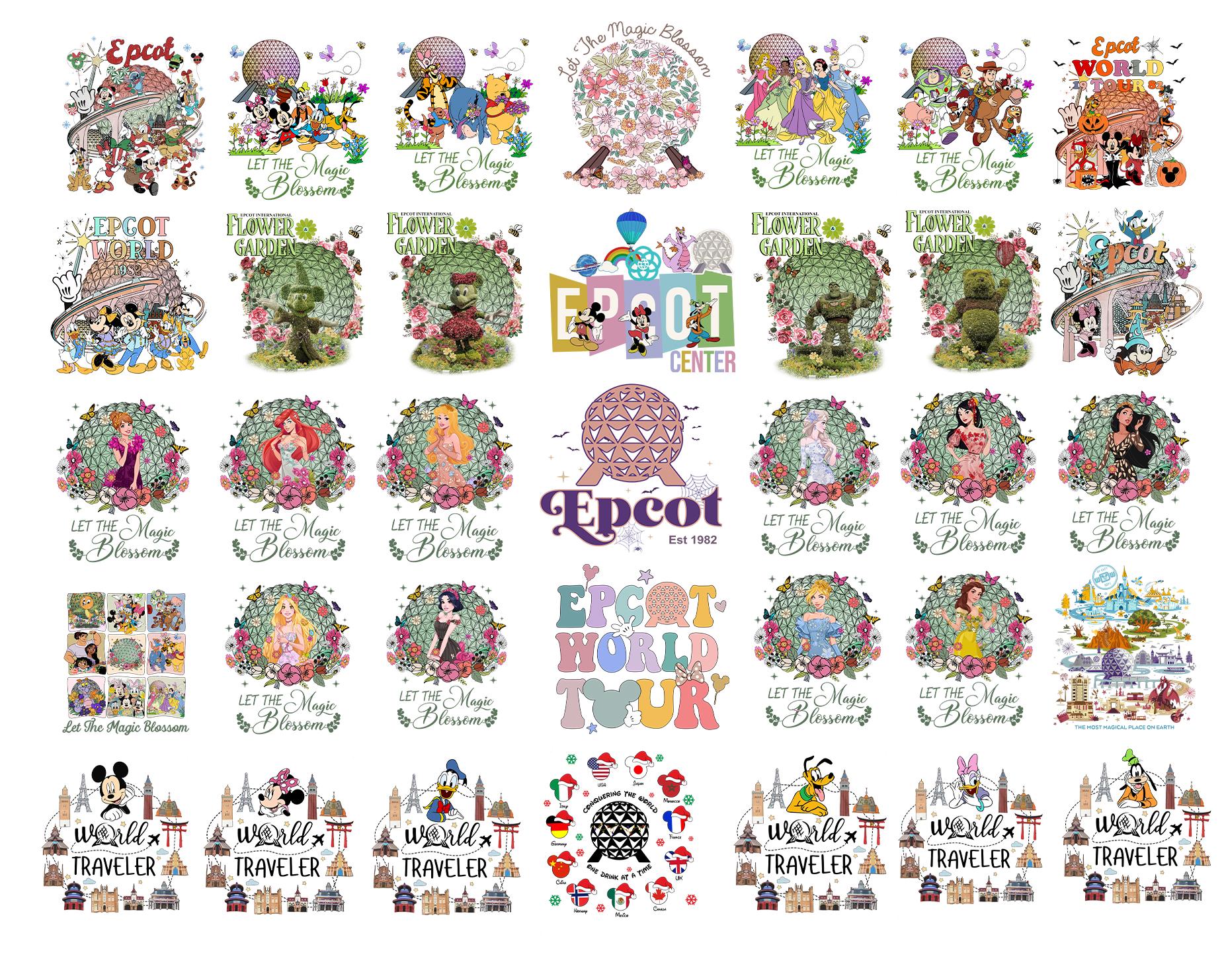 55 Epcot Mouse and Friends Png Bundle, Let the Magic Blossom Png ...