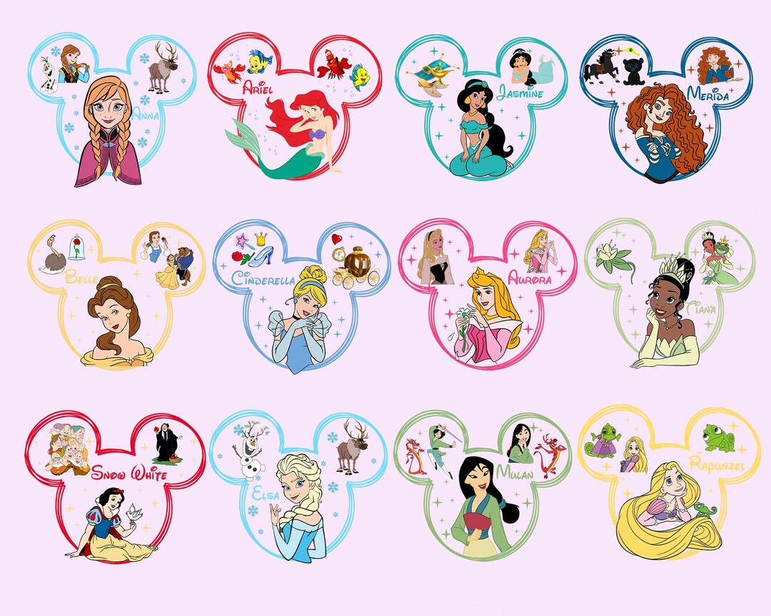 Dis.ney Princess Png Bundle, Princess Png, Princess Character Png ...