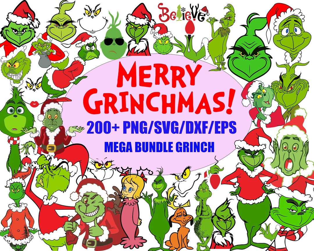 Grinch Christmas Mega Bundle Png/svg, Christmas Grinch SVG, the Grinch ...