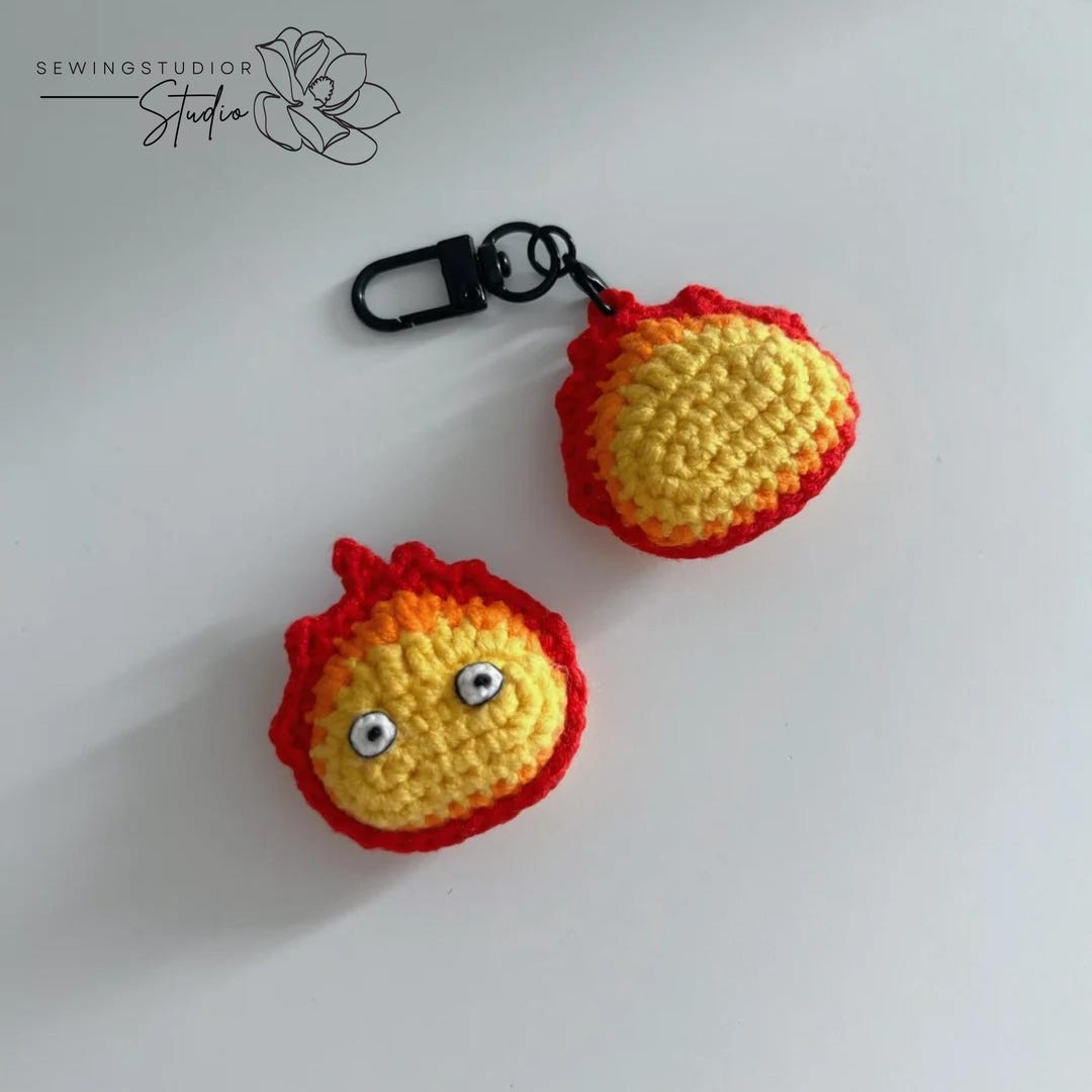 Calcifer Crochet Pattern, PDF Pendant, Handmade Crochet Pattern ...