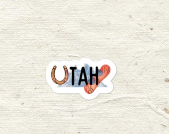 Utah State Vinyl Sticker - Etsy
