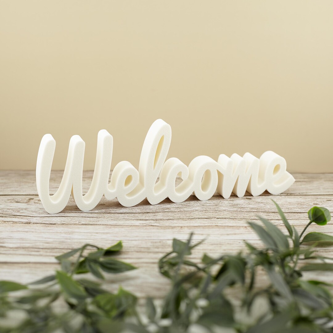 3D Printed Welcome Sign: Cosy Entryway Mantel Decor - Etsy UK