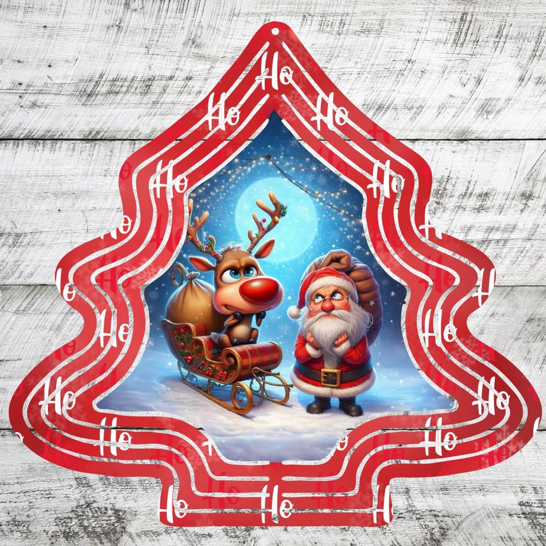 Grumpy Santa Tree Wind Spinner PNG - Etsy