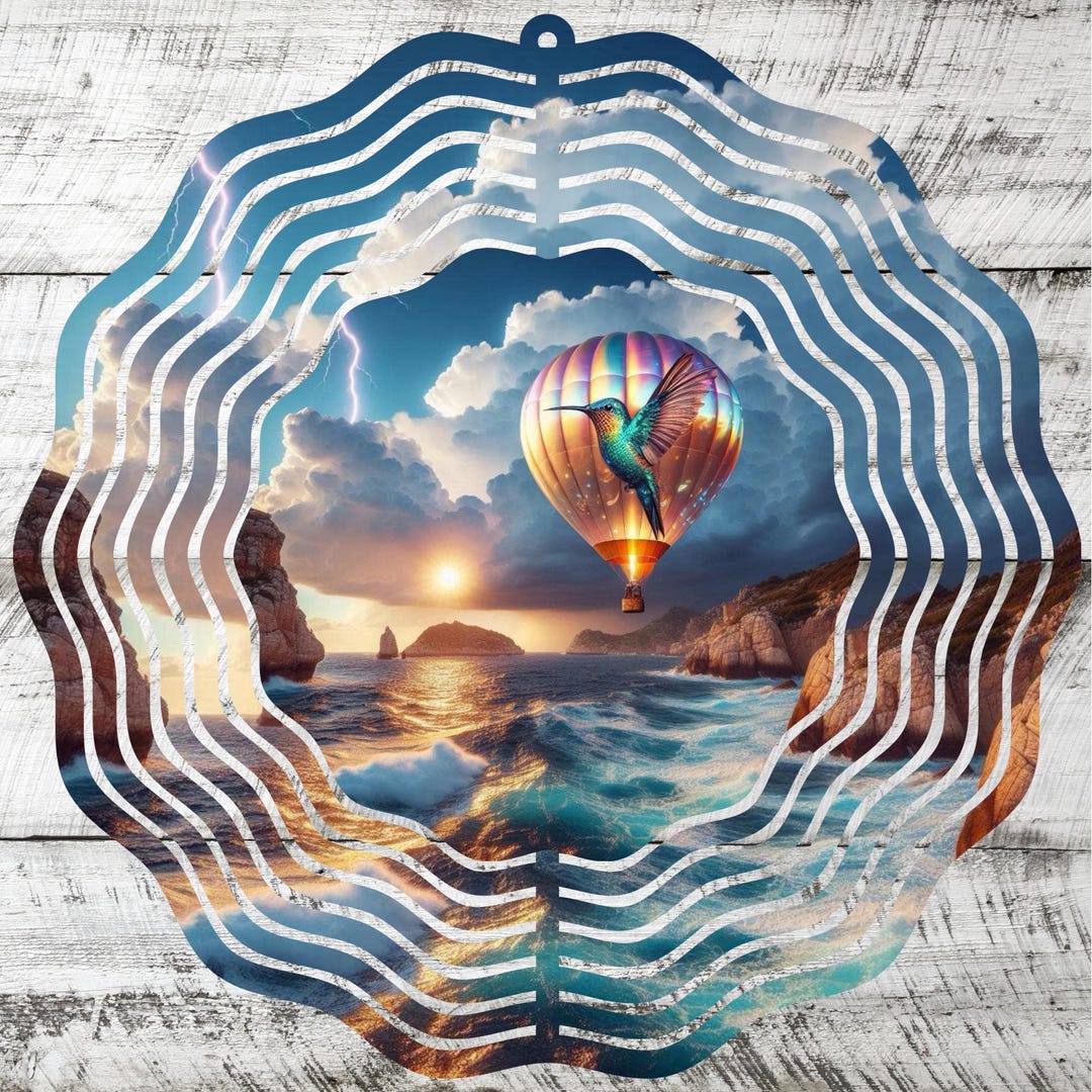 Hummingbird Air Balloon Wind Spinner PNG - Etsy