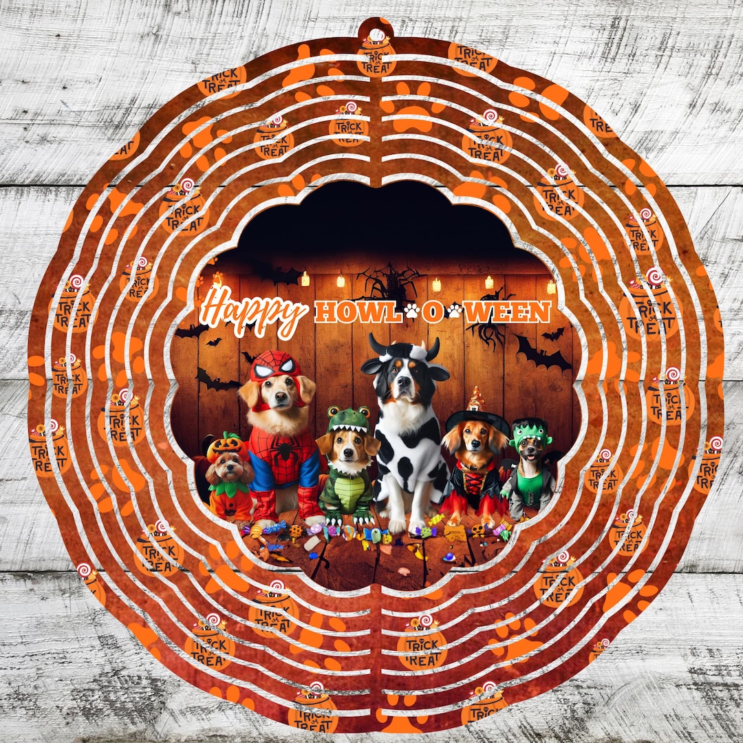 Happy Howl O Ween Wind Spinner PNG - Etsy