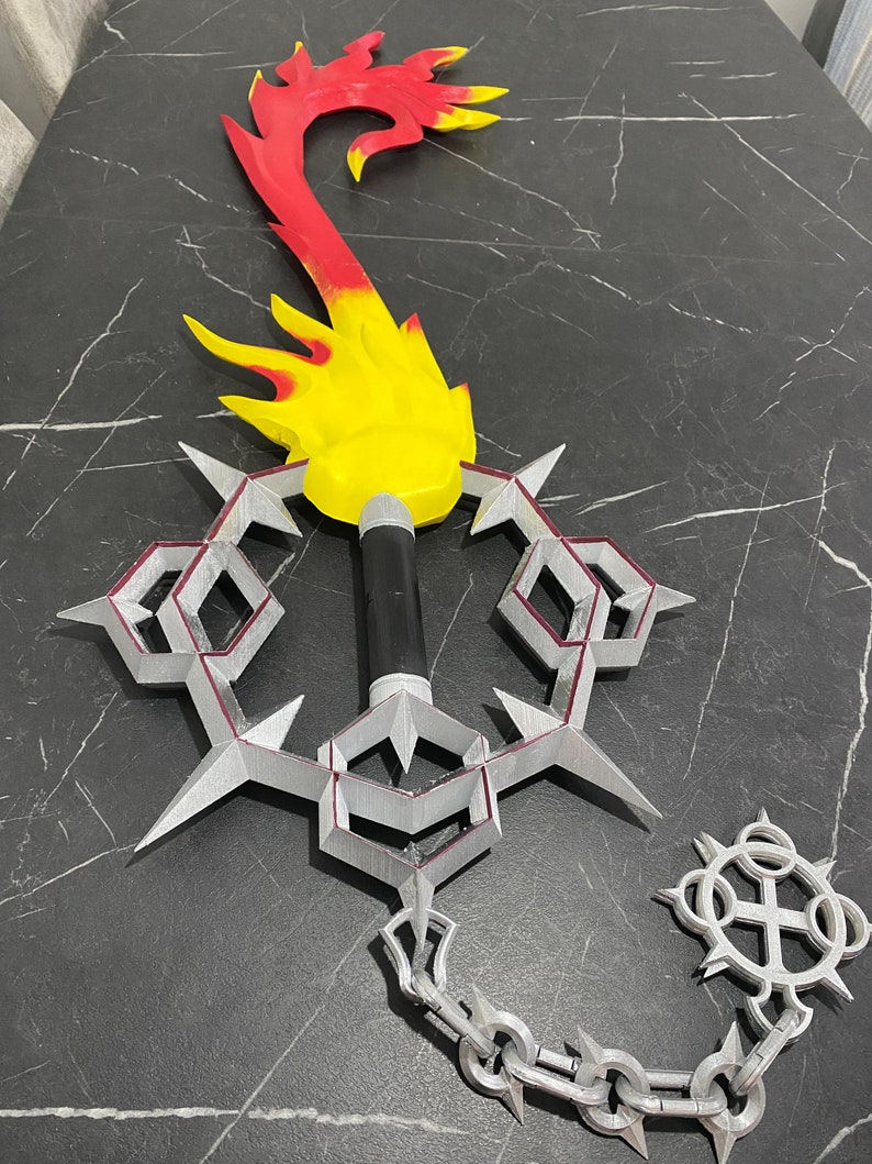 Axel's Flame Liberator Keyblade Cosplay 3D Printed Fan Art - Etsy