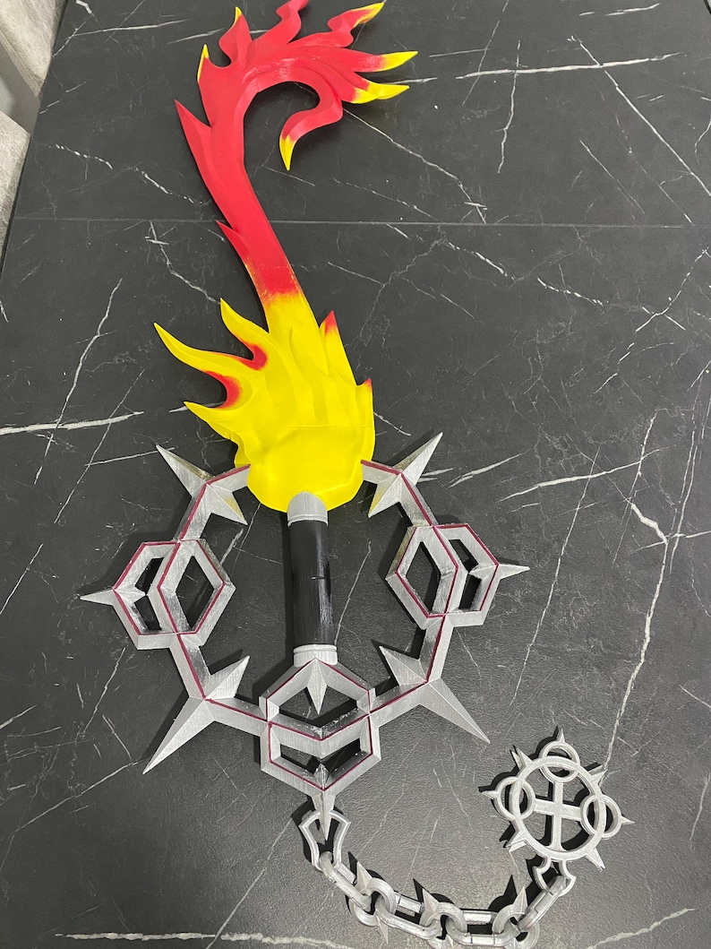 Axel's Flame Liberator Keyblade Cosplay 3D Printed Fan Art - Etsy