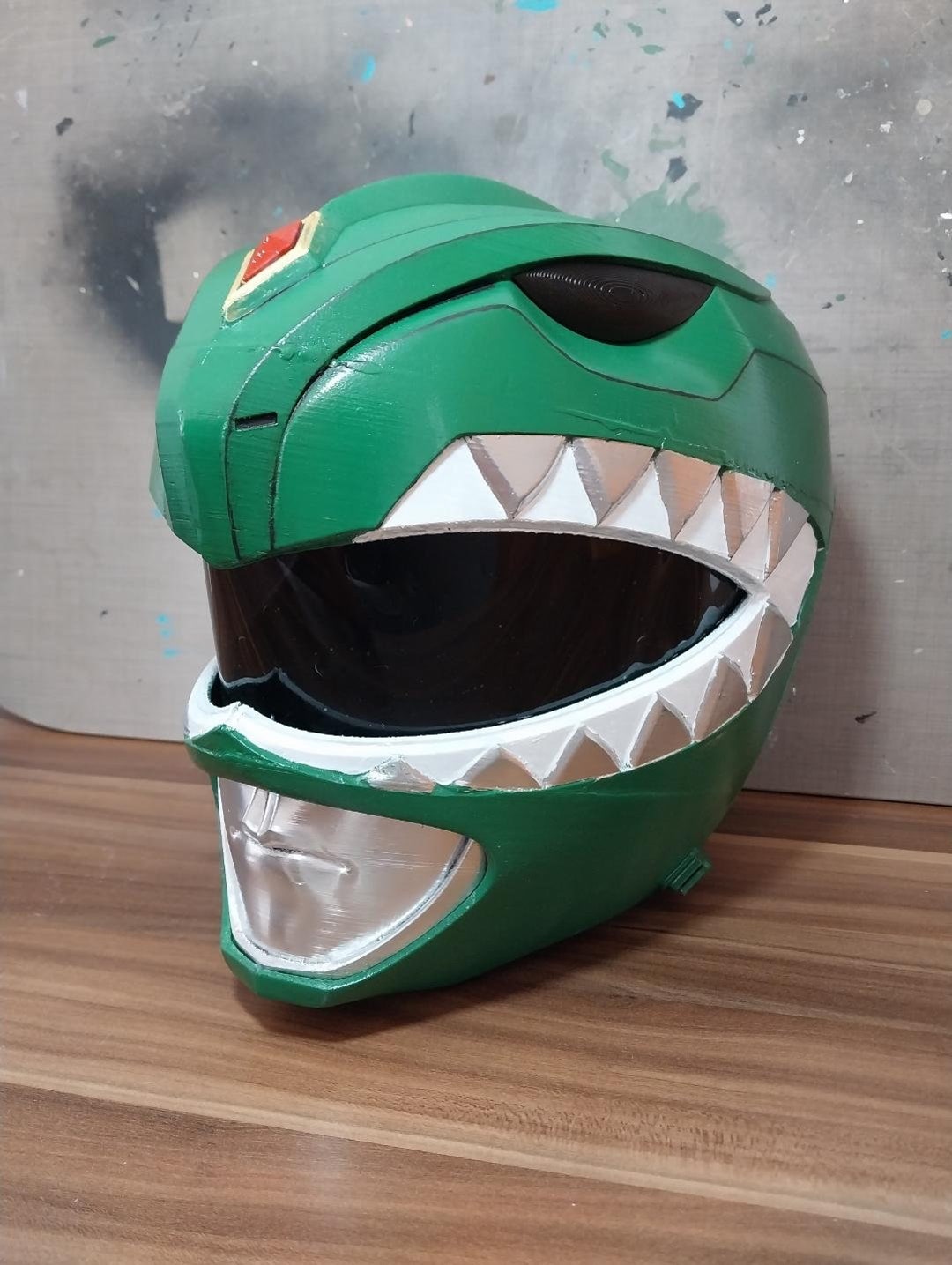MMPR Green Power Ranger Helmet Cosplay 3D Printed Fan Art - Etsy