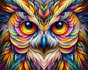 Owl Digital Print, Art Print, 11x16 Print, Owl Art, Wall Art, Art ...
