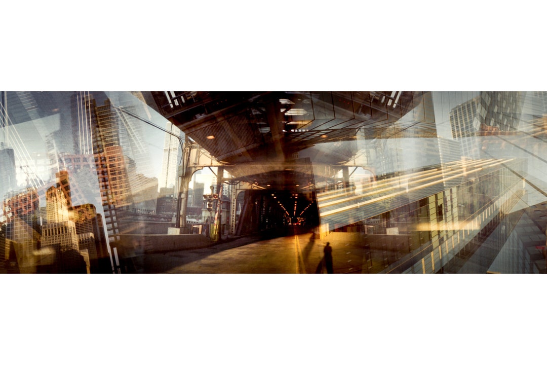 Downtown Chicago Skyline Panorama Photograph, Surreal Cityscape ...