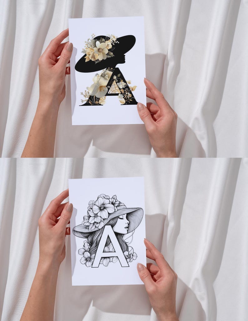 Alphabet Coloring Pages, Grayscale Letters Coloring Pages for Adults ...