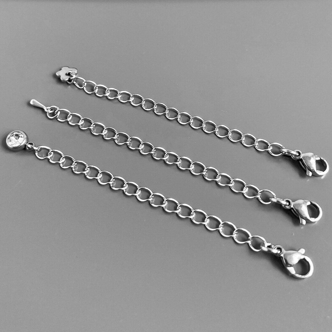 Extender Chain Stainless Steel, Three Inch Extension Chain, Silver ...