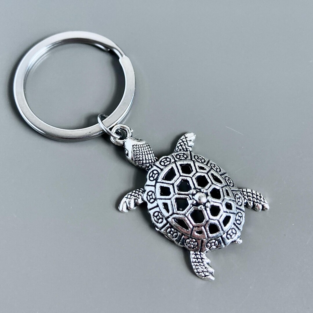 Turtle Keychain - Sea Turtle, Key Ring, Keychain, Beach Gift, Turtle ...