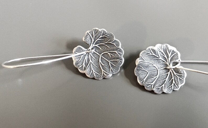 Small Leaf Earrings - Silver Earrings, Leaf Jewelry, Long Earrings ...