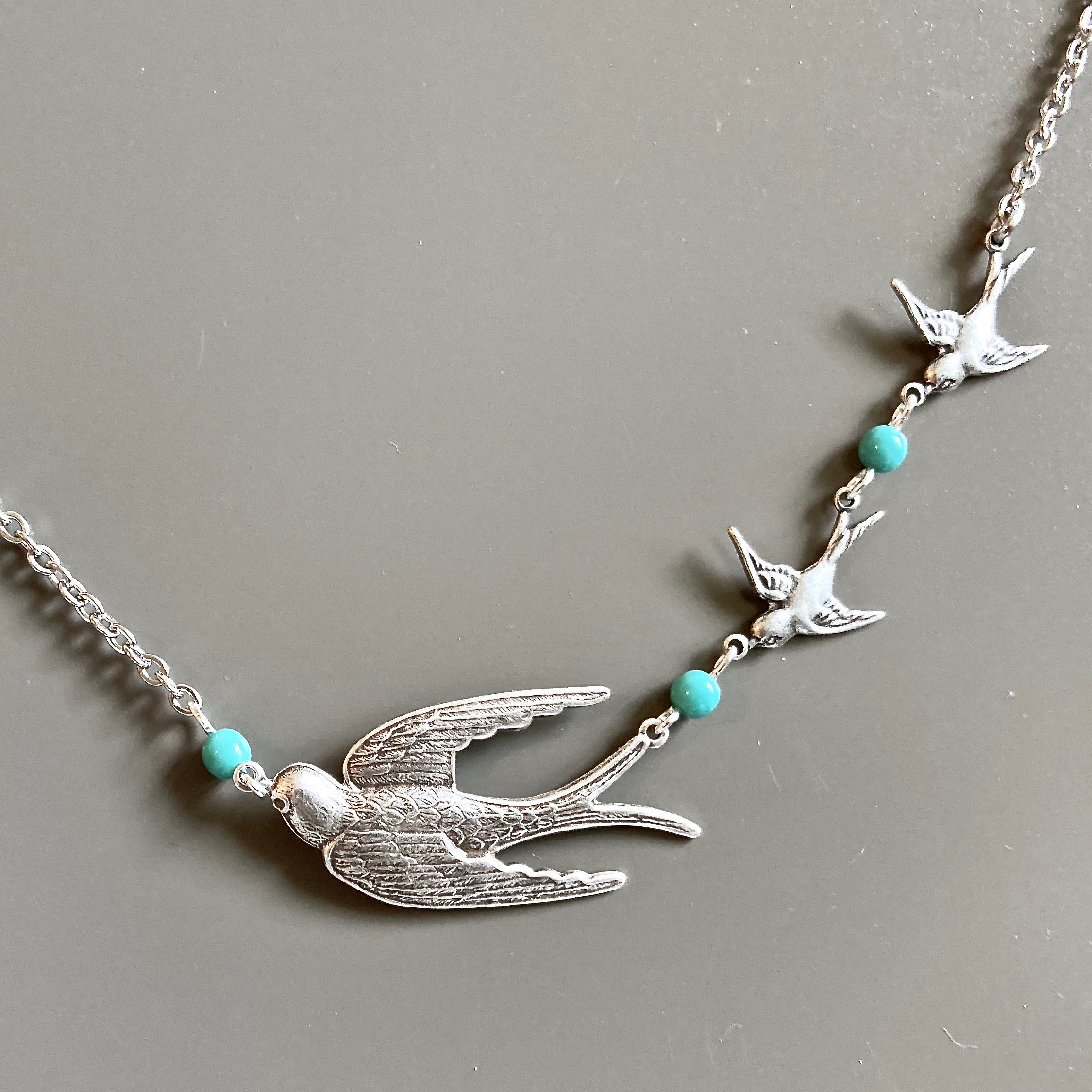 Silver Bird Necklace Nature Jewelry Bird Jewelry Mother | Etsy