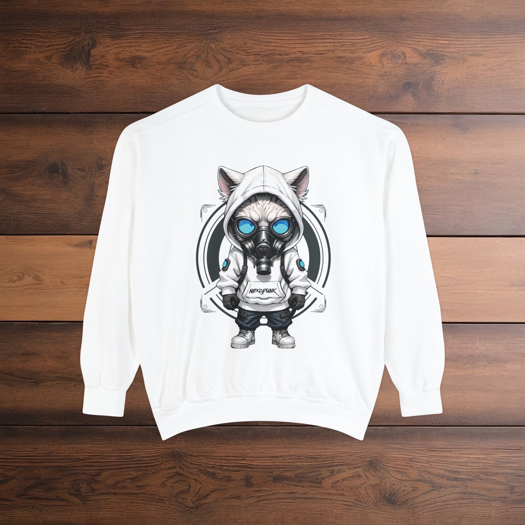 Nekopunk Series, Cat Cyberpunk, Cute Cat, Hooded Cat Steampunk, Punk ...