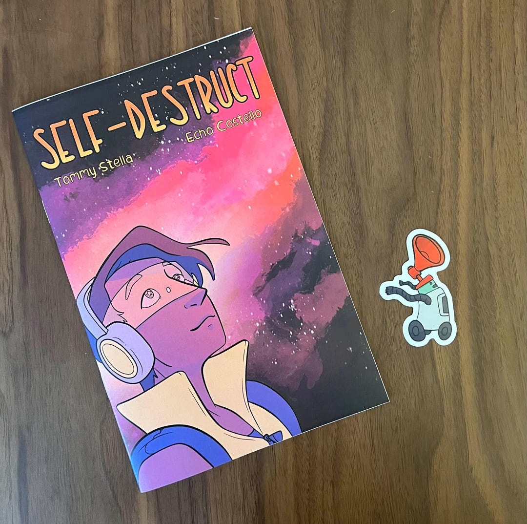 Self-destruct (comic Book + Sticker) - Etsy