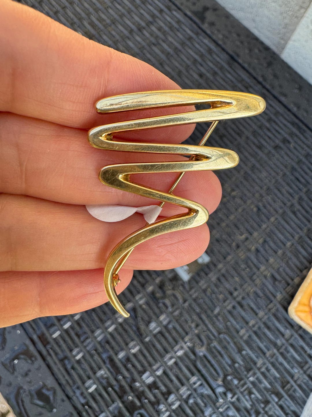 Tiffany & Co Paloma Picasso 18K Zig-zag Squiggle Pin Brooch - Etsy