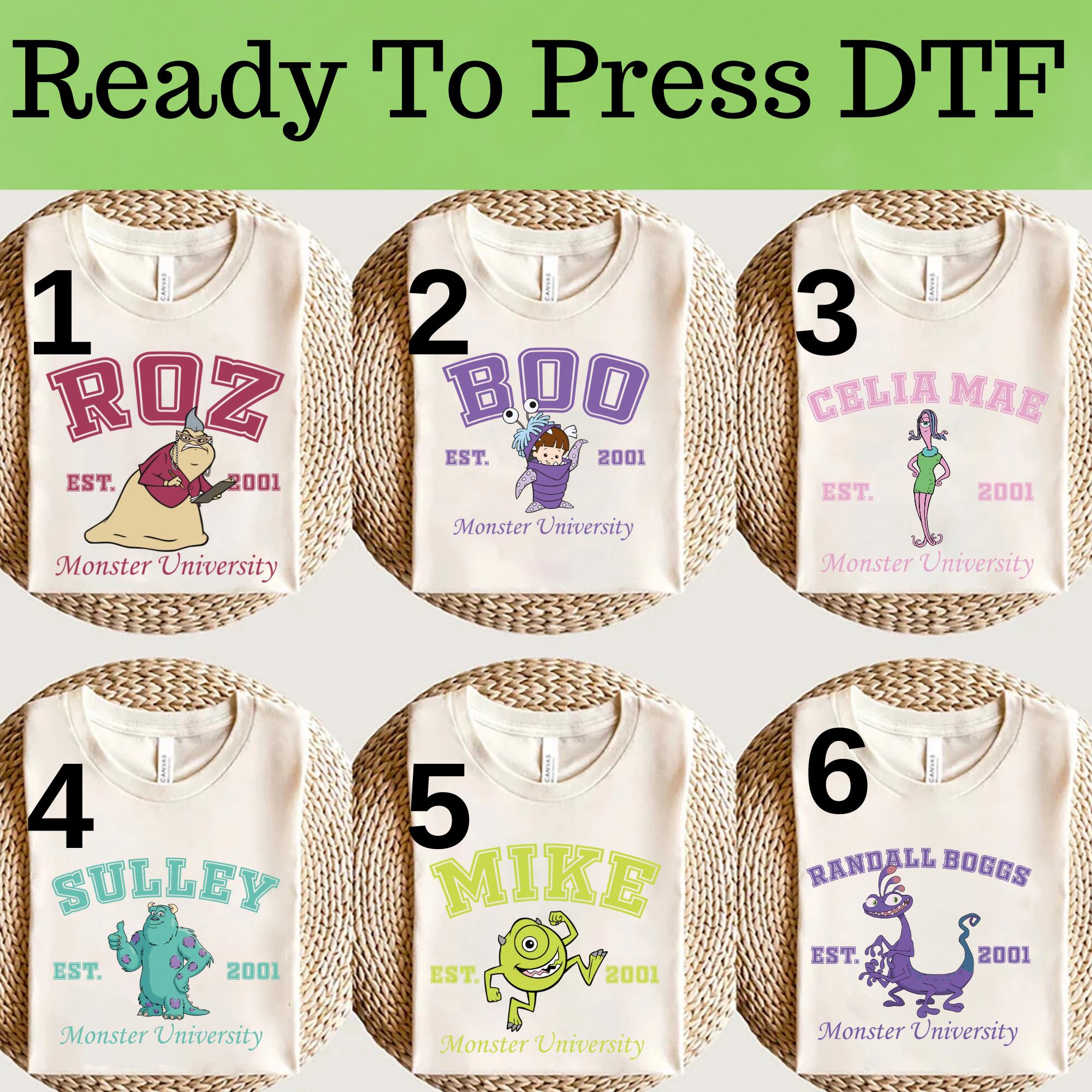 Monsters Characters DTF, Monsters Inc DTF Transfer, Monster Inc Movie ...