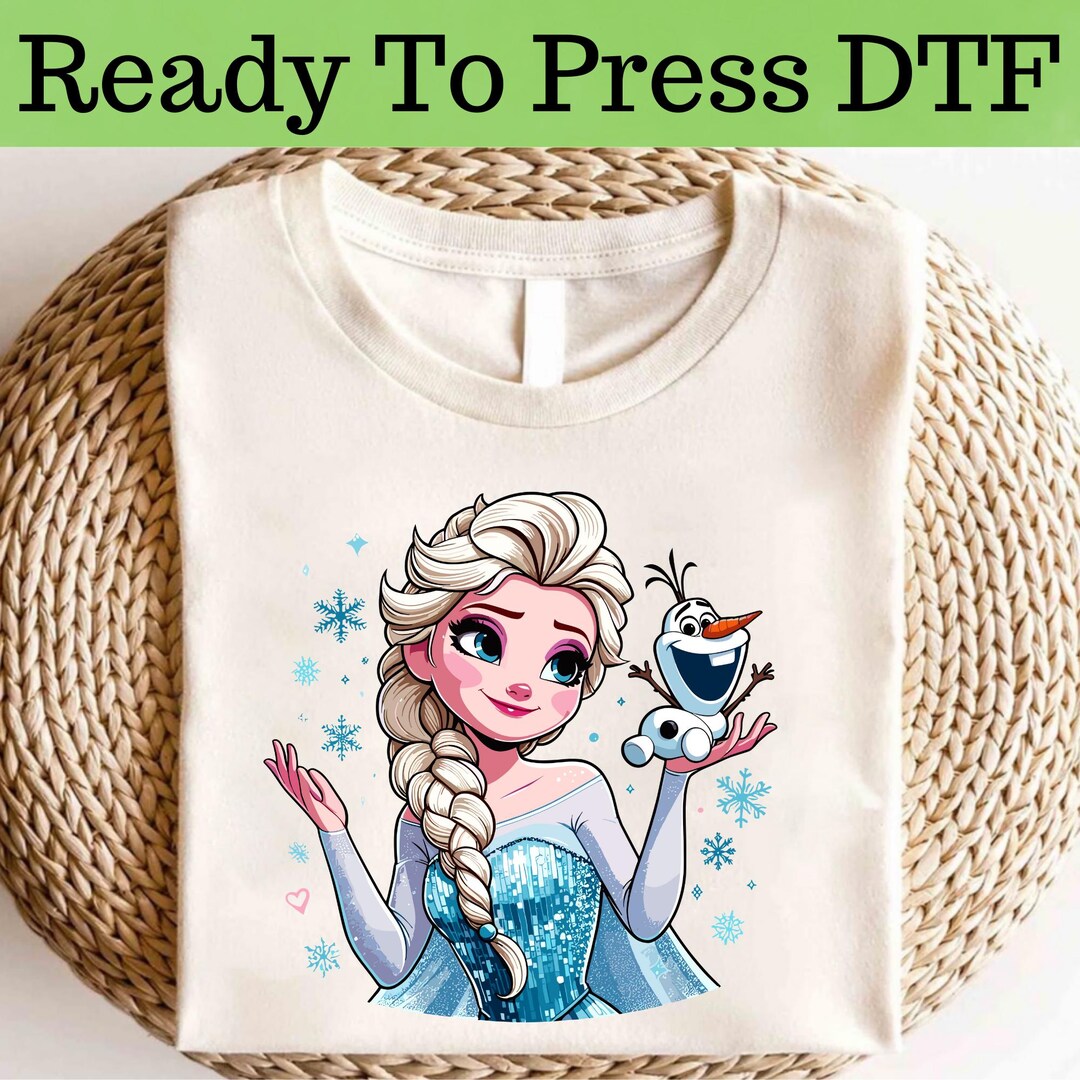 Disney Frozen Elsa DTF, Disney Frozen Olaf DTF Transfer, Disney Frozen ...