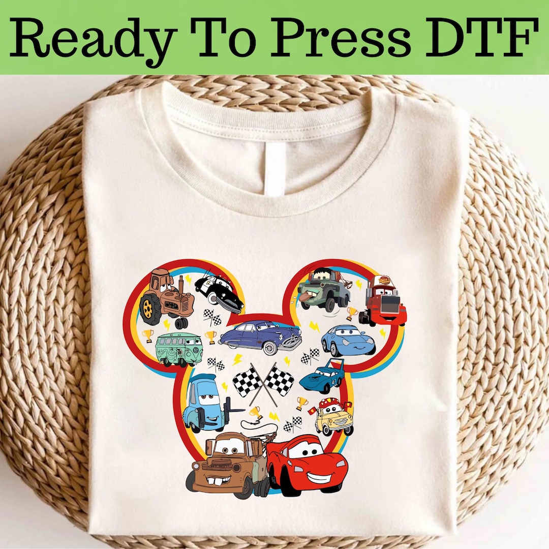 Disney Cars Characters DTF, Disney Cars DTF Transfer, Mcqueen and ...
