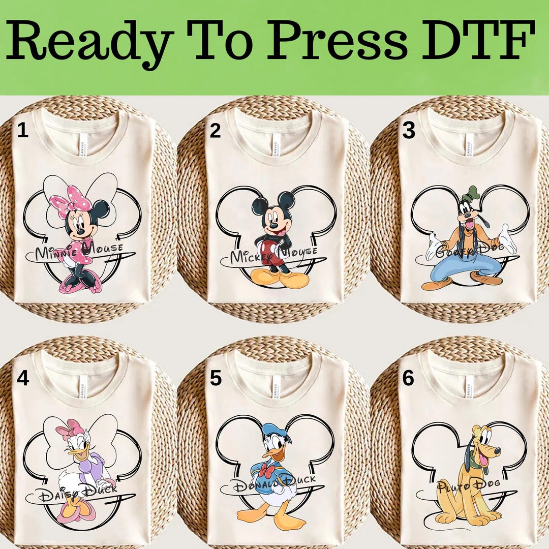 Disney Mickey and Friends DTF, Disney Mickey Characters DTF, Mickey ...
