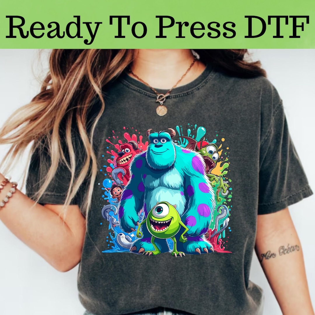 Disney Monsters DTF, Monsters Inc DTF Transfer, Monster Inc Movie DTF ...