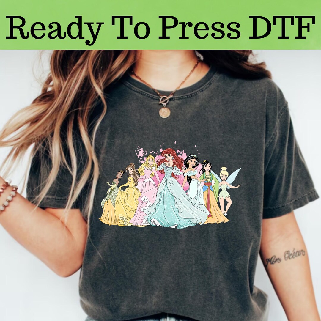 Disney Princesses DTF, Disney Princess Rapunzel DTF Transfer, Disney ...